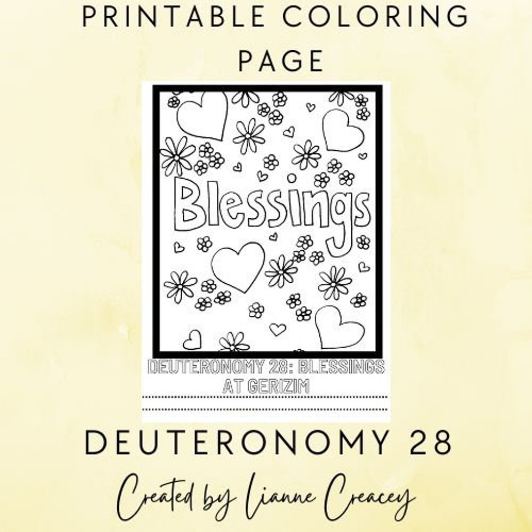 Deuteronomy 28 Coloring Page, Digital Download - Etsy
