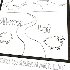 Genesis 13 Coloring Page - Abram and Lot | Printable Bible Study ...