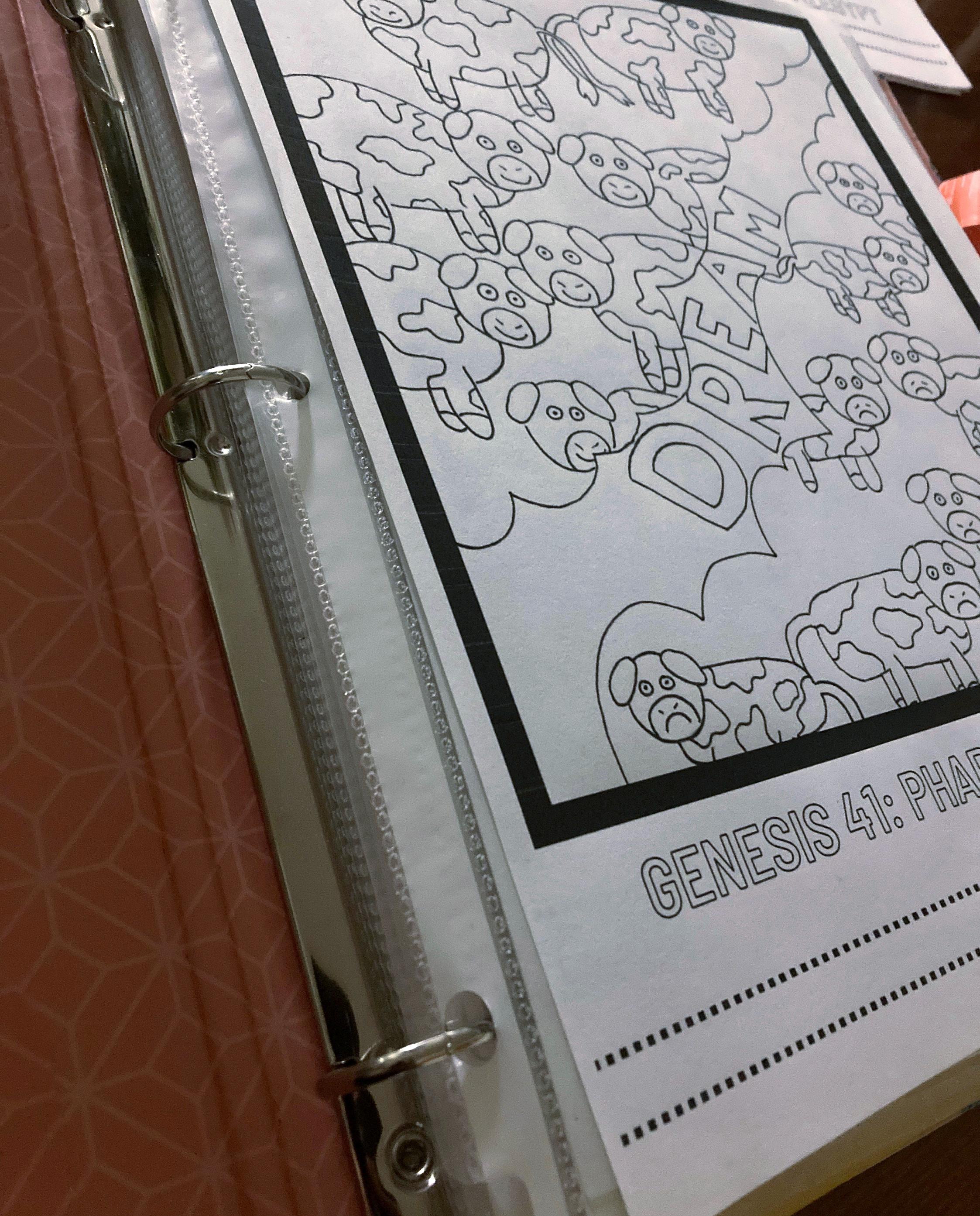 Pharaoh’s Dream - Genesis 41 Coloring Page | Bible Study Digital ...