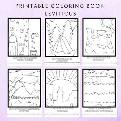 Leviticus Full Coloring Book, Digital Download, Print and Color Anyway ...