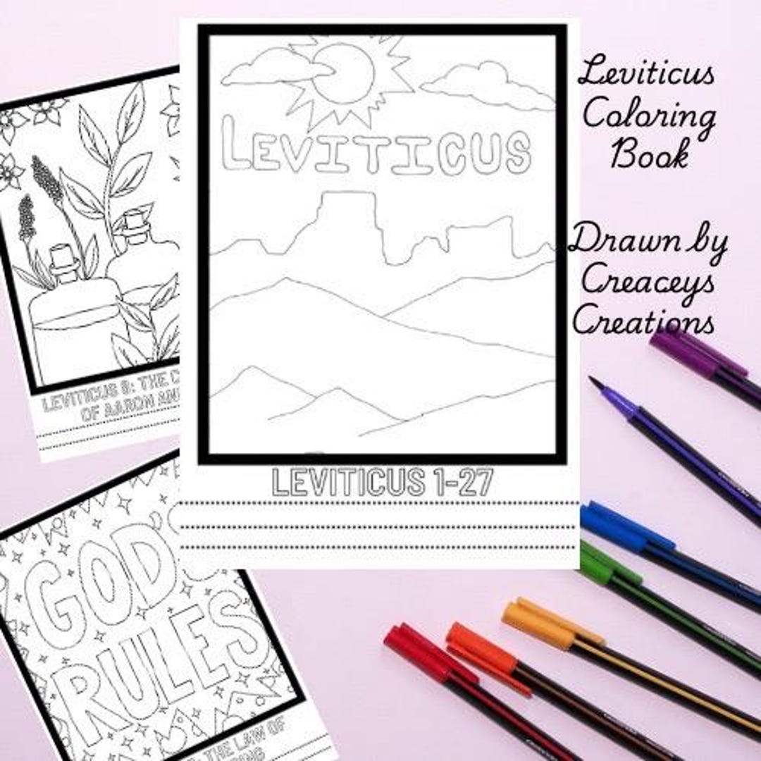 Leviticus Bible Coloring Book – 28 Printable Pages for Christian ...