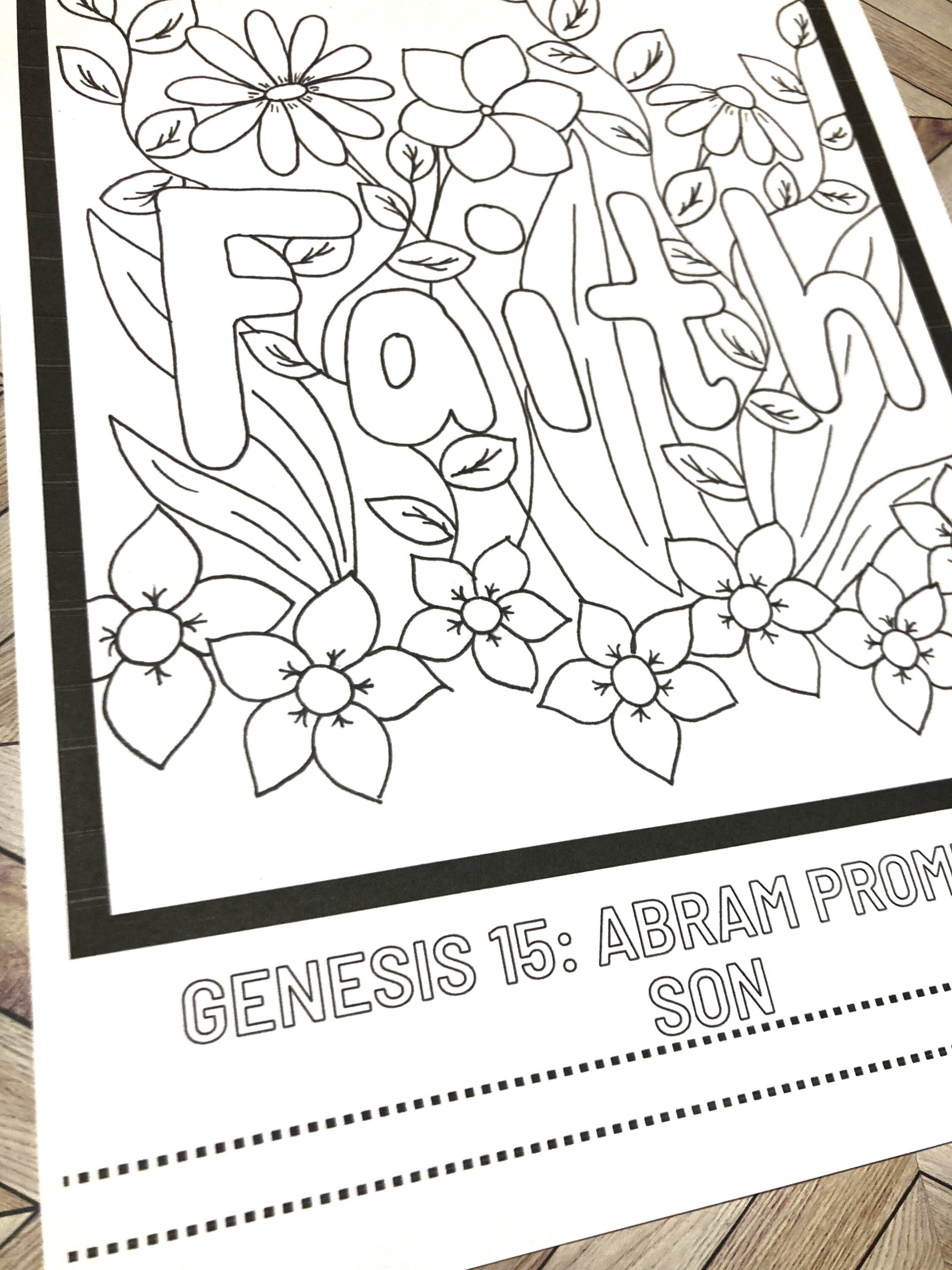 Genesis 15: Abram Promised A Son, A Digital Download Coloring Page ...