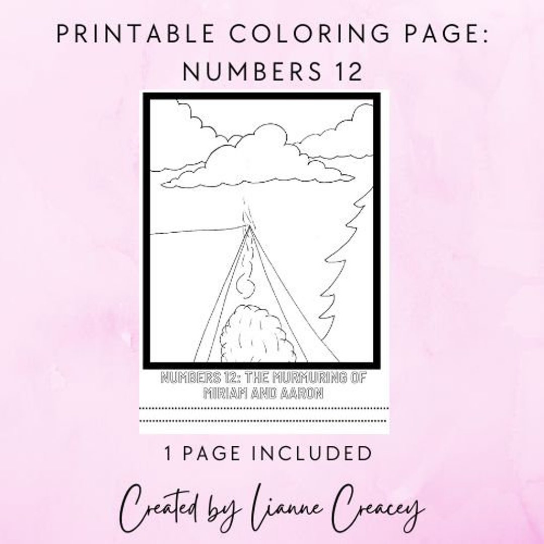Numbers 12: the Murmuring of Miriam and Aaron, Digital Download, Print ...