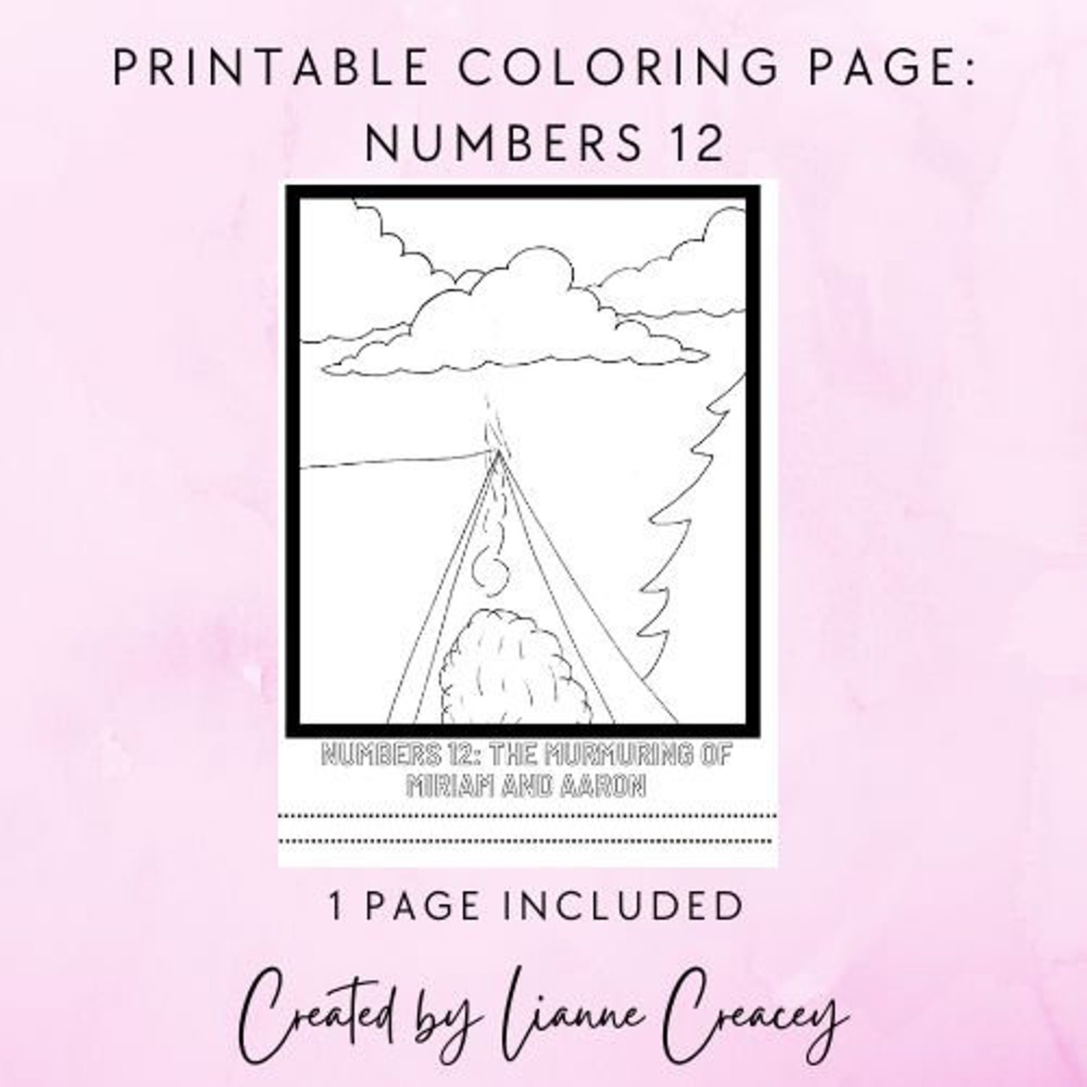Numbers 12: the Murmuring of Miriam and Aaron, Digital Download, Print ...