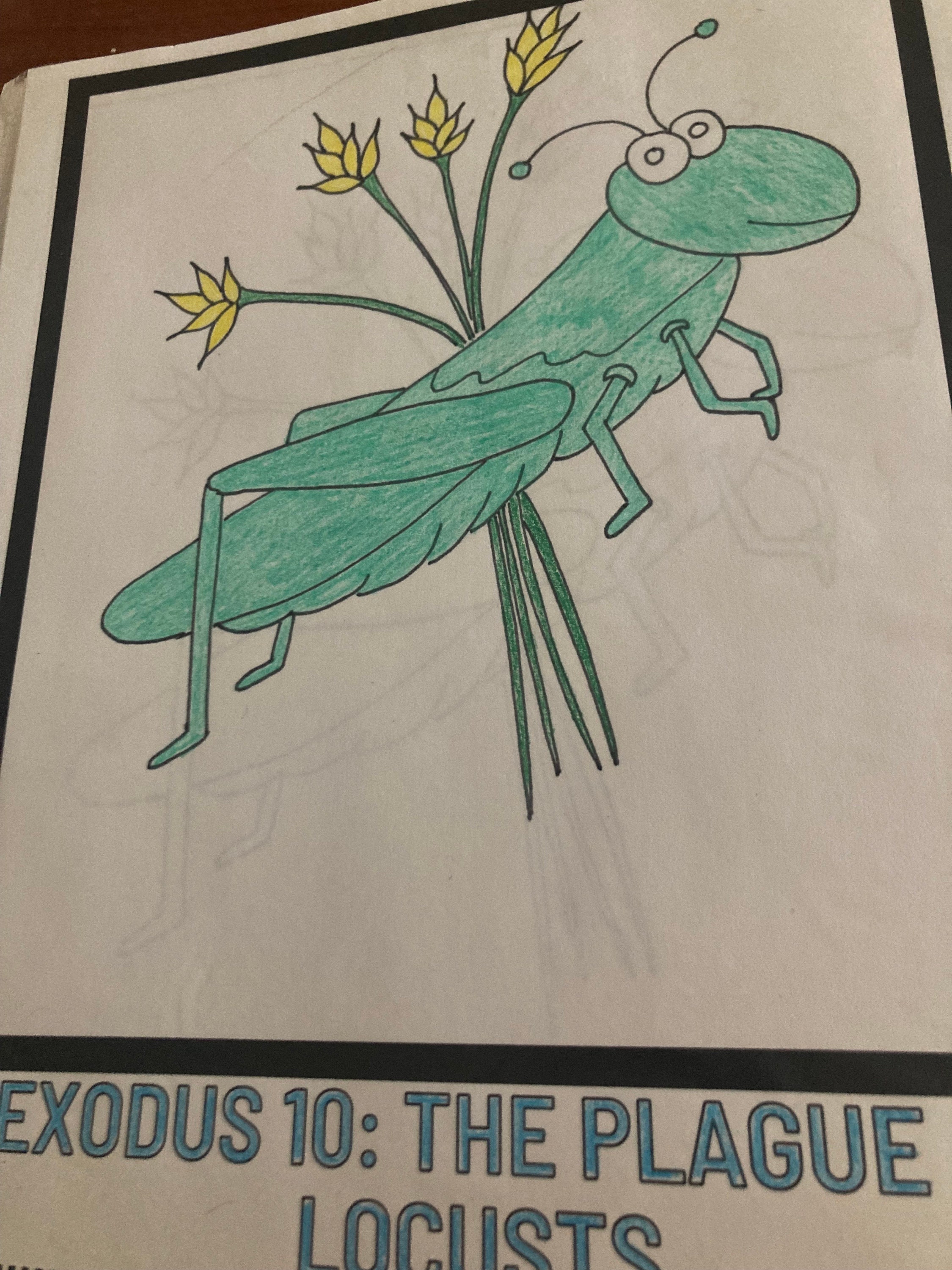 Plague Of Locusts Coloring Sheet