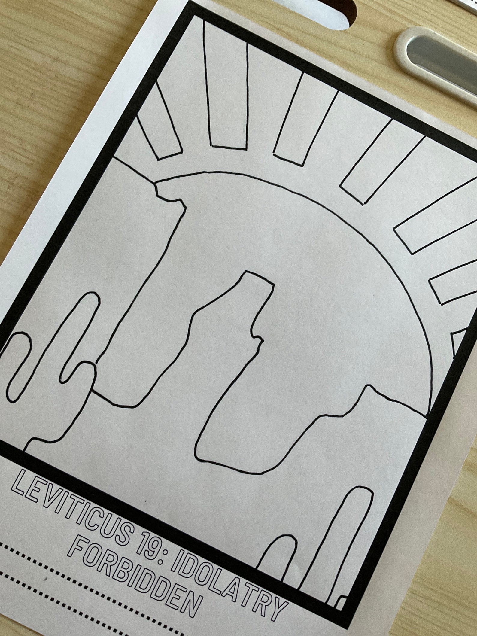 Leviticus 19: Idolatry Forbidden, Coloring Page, Digital Download ...