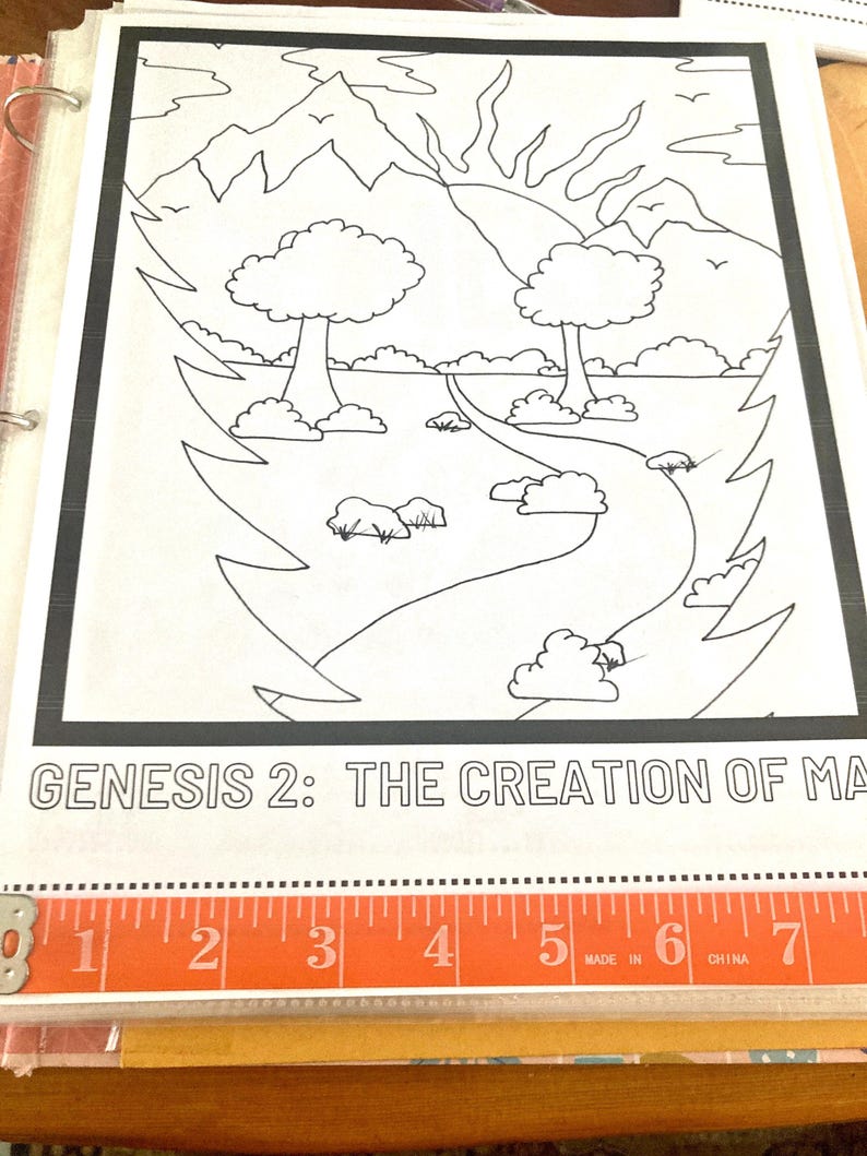 Genesis 2 the Creation of Man Coloring Page, Digital Download Coloring ...