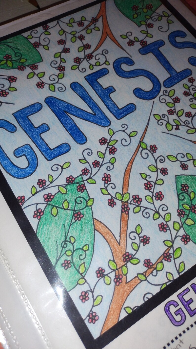 Genesis Coloring Book | Bible Study Digital Download | Hand-drawn ...