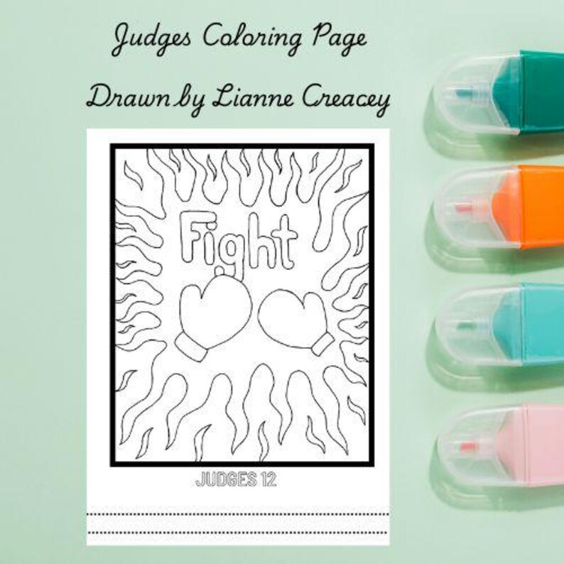 Judges 12 Coloring Page, Digital Download - Etsy