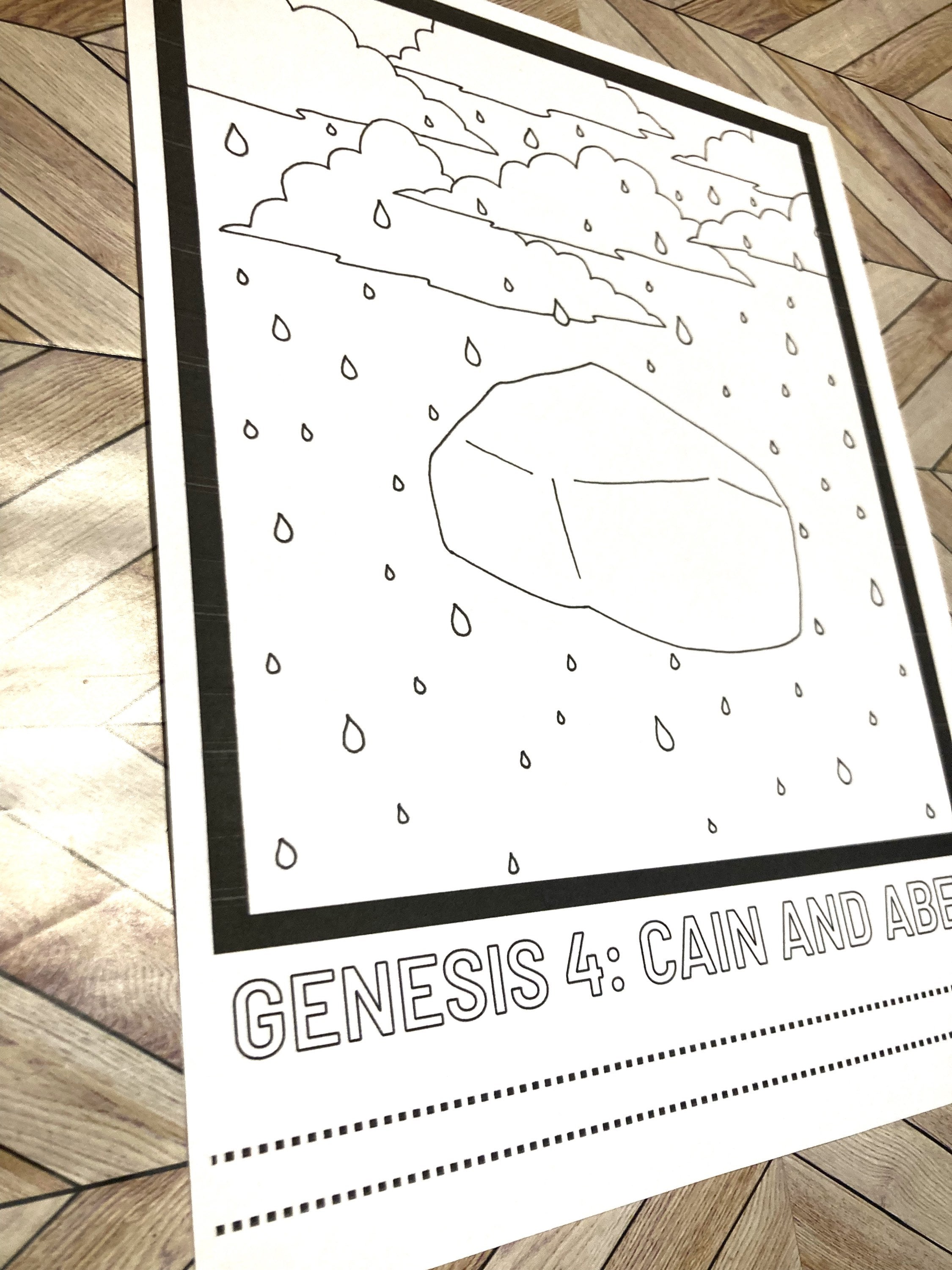 Genesis 4: Cain and Abel, A Digital Download Coloring Page, Print ...