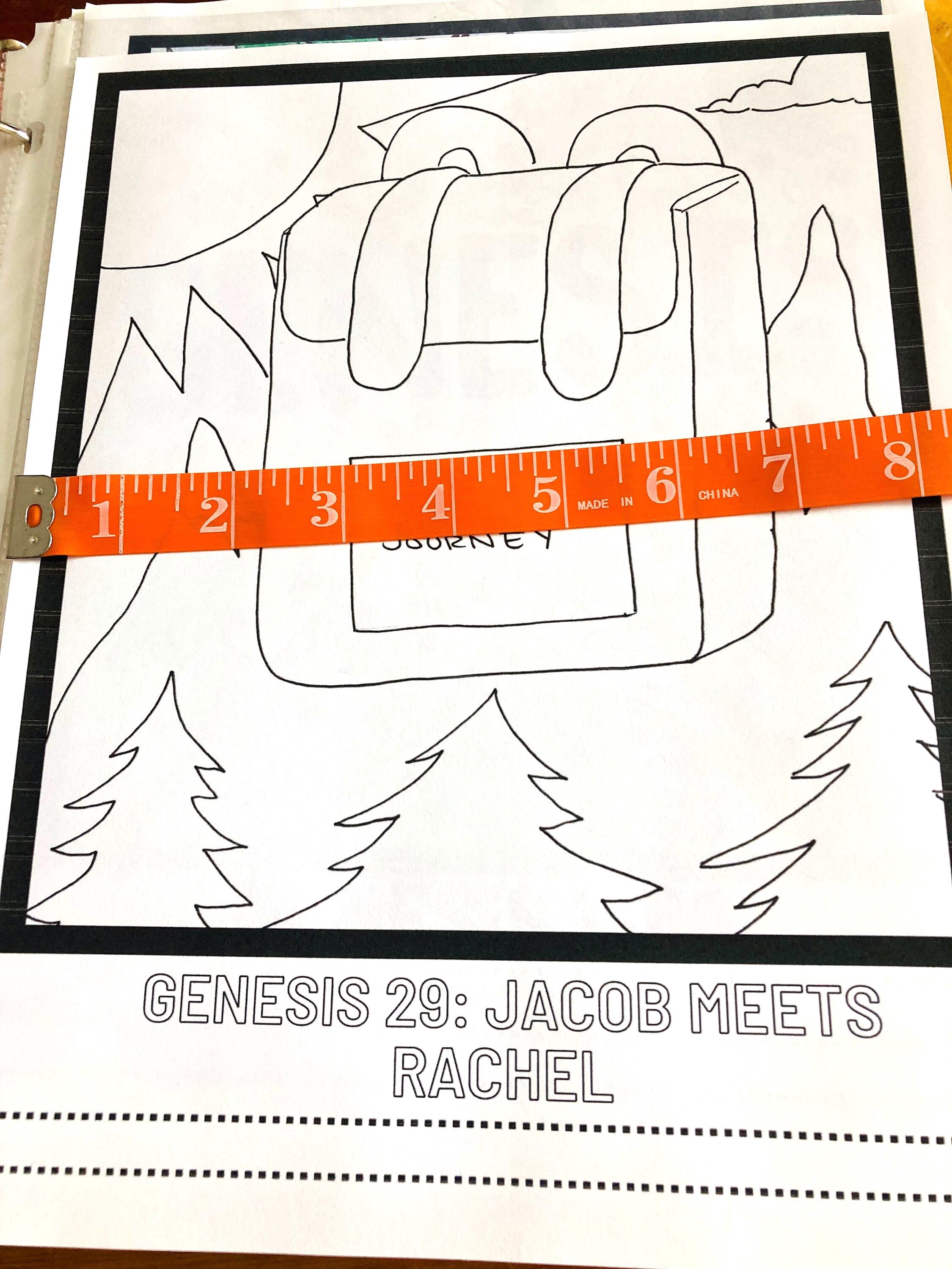 Jacob Meets Rachel - Genesis 29 Coloring Page | Bible Study Digital ...