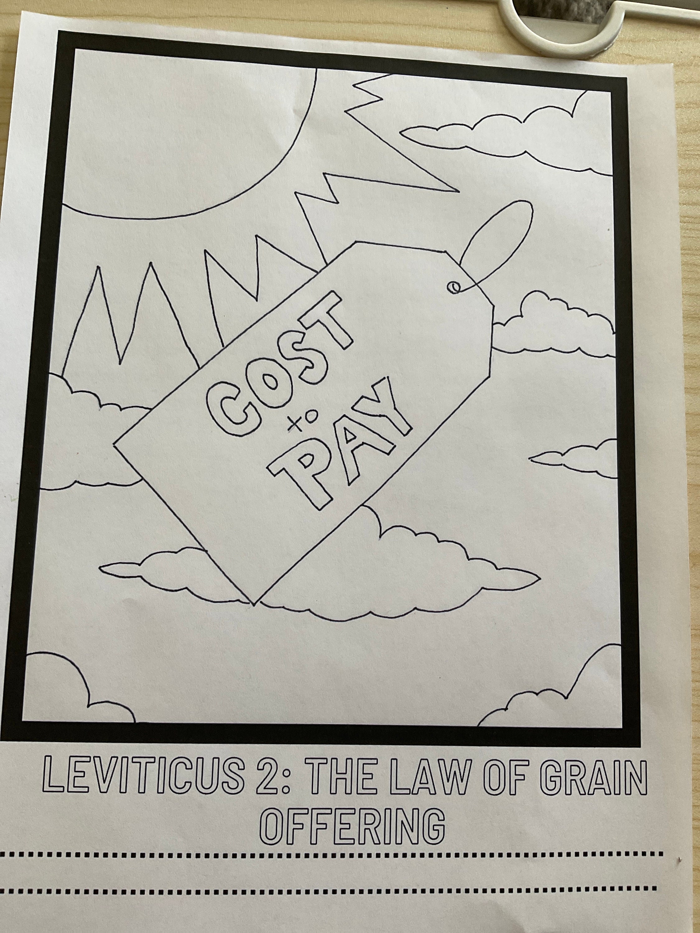 Leviticus 2: the Law of Grain Offering, Digital Download, Coloring Page ...