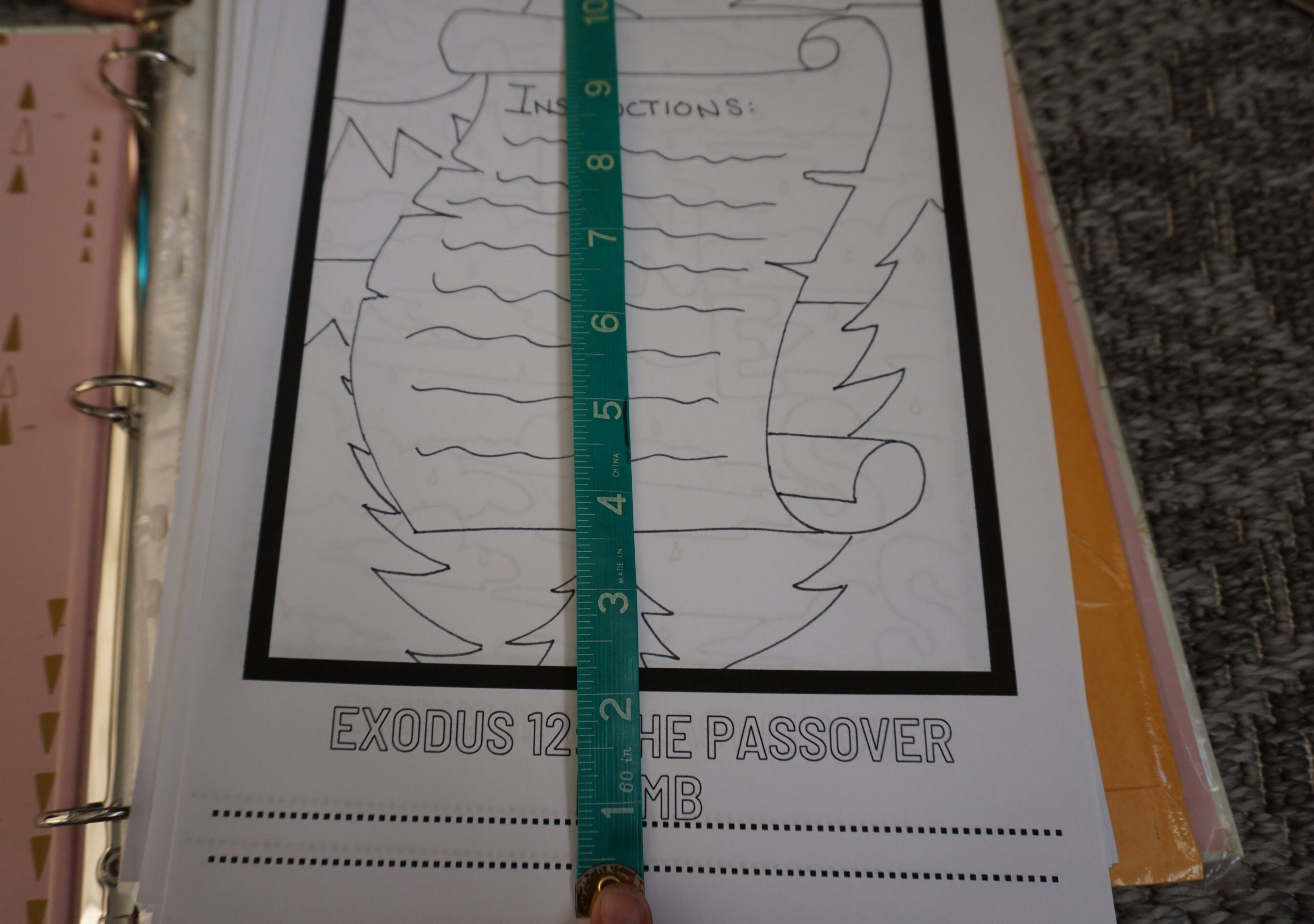 Exodus 12: the Passover Lamb, Digital Coloring Page, Adult Coloring ...