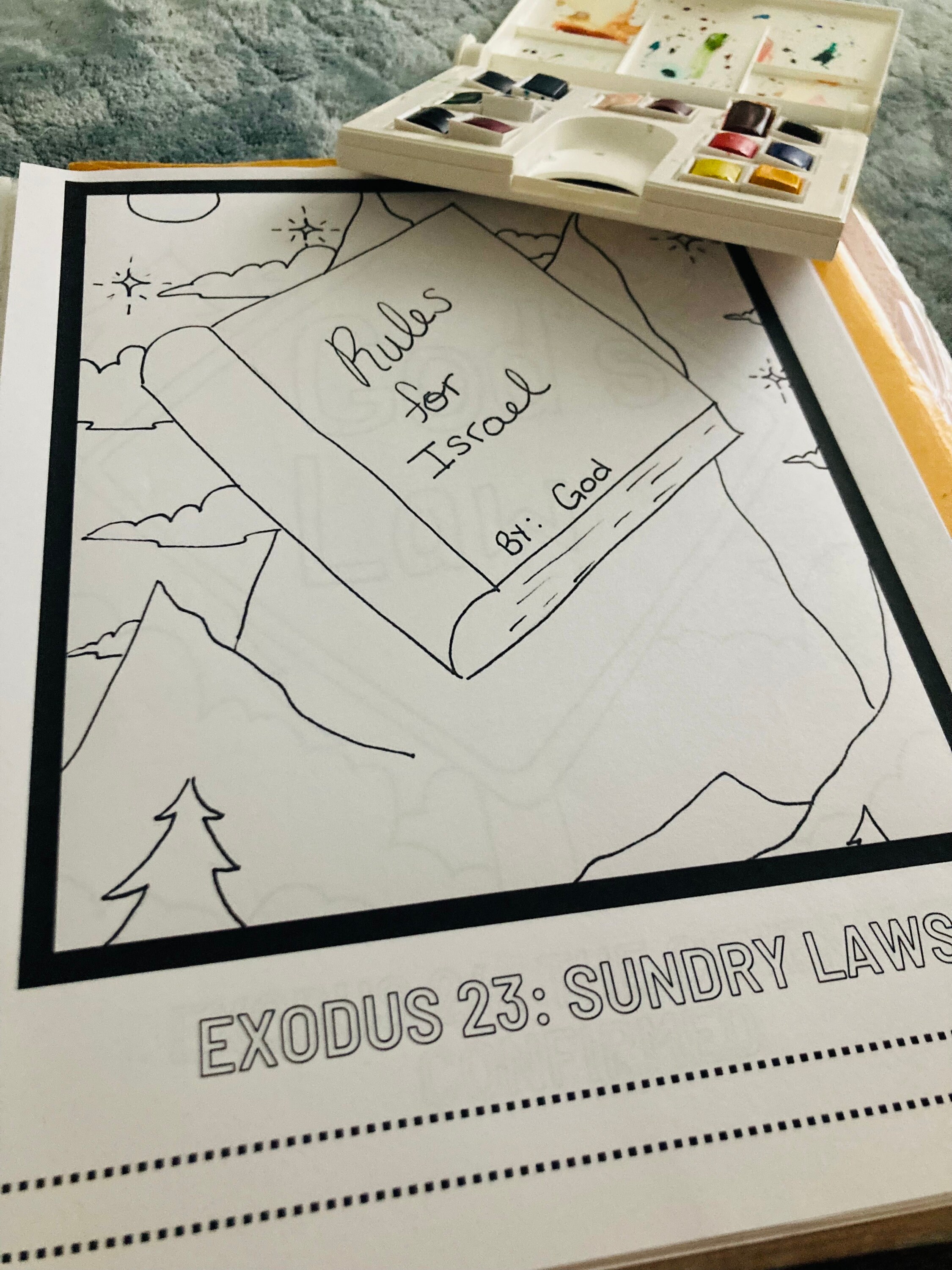 Exodus 23: Sundry Laws, Digital Coloring Page, Digital Coloring Page ...