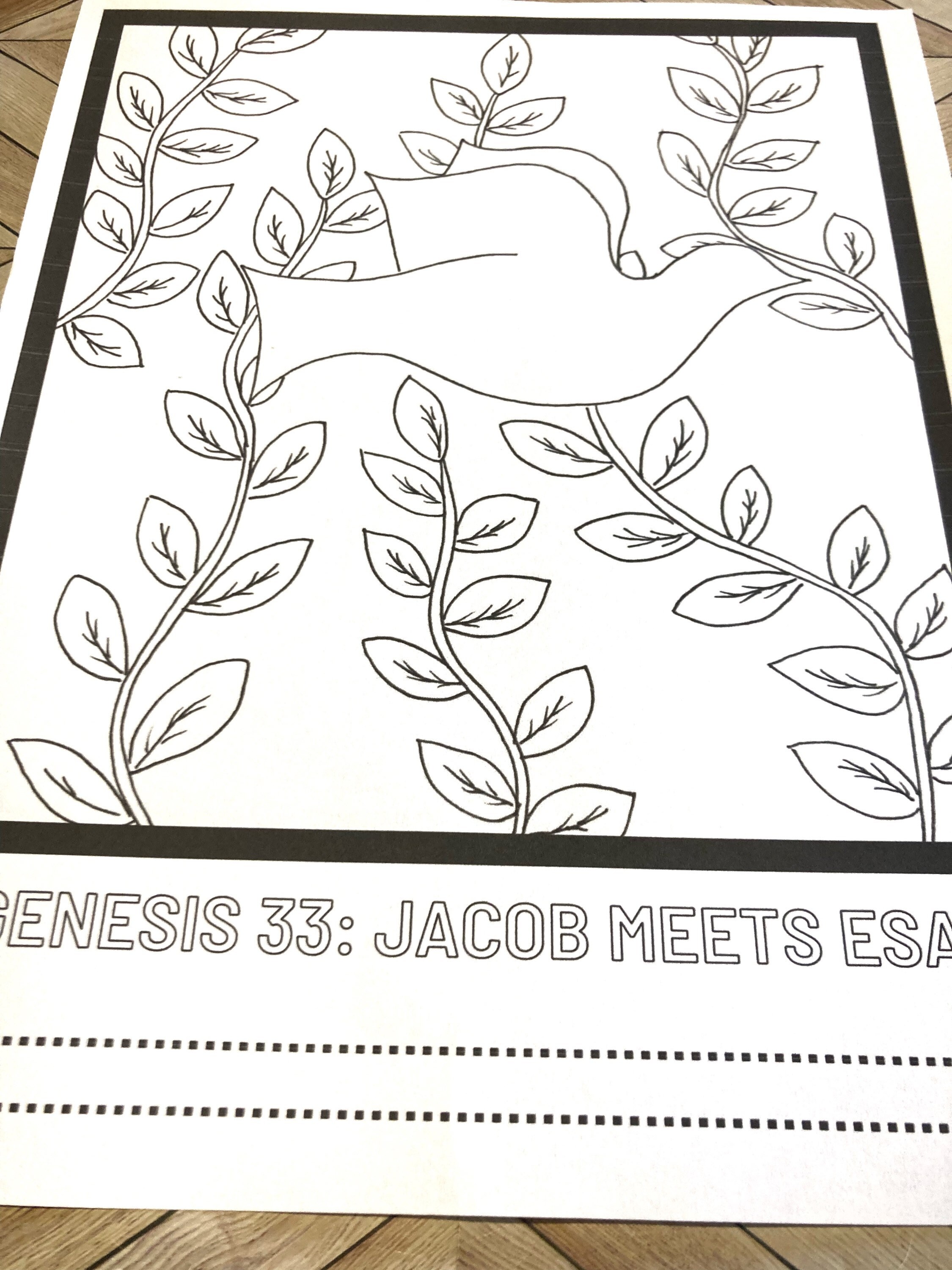Genesis 33: Jacob Meets Esau, A Digital Download Coloring Page, Print ...