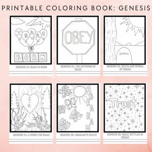 Genesis Coloring Book, Bible Study, Digital Download, Print at Home and ...