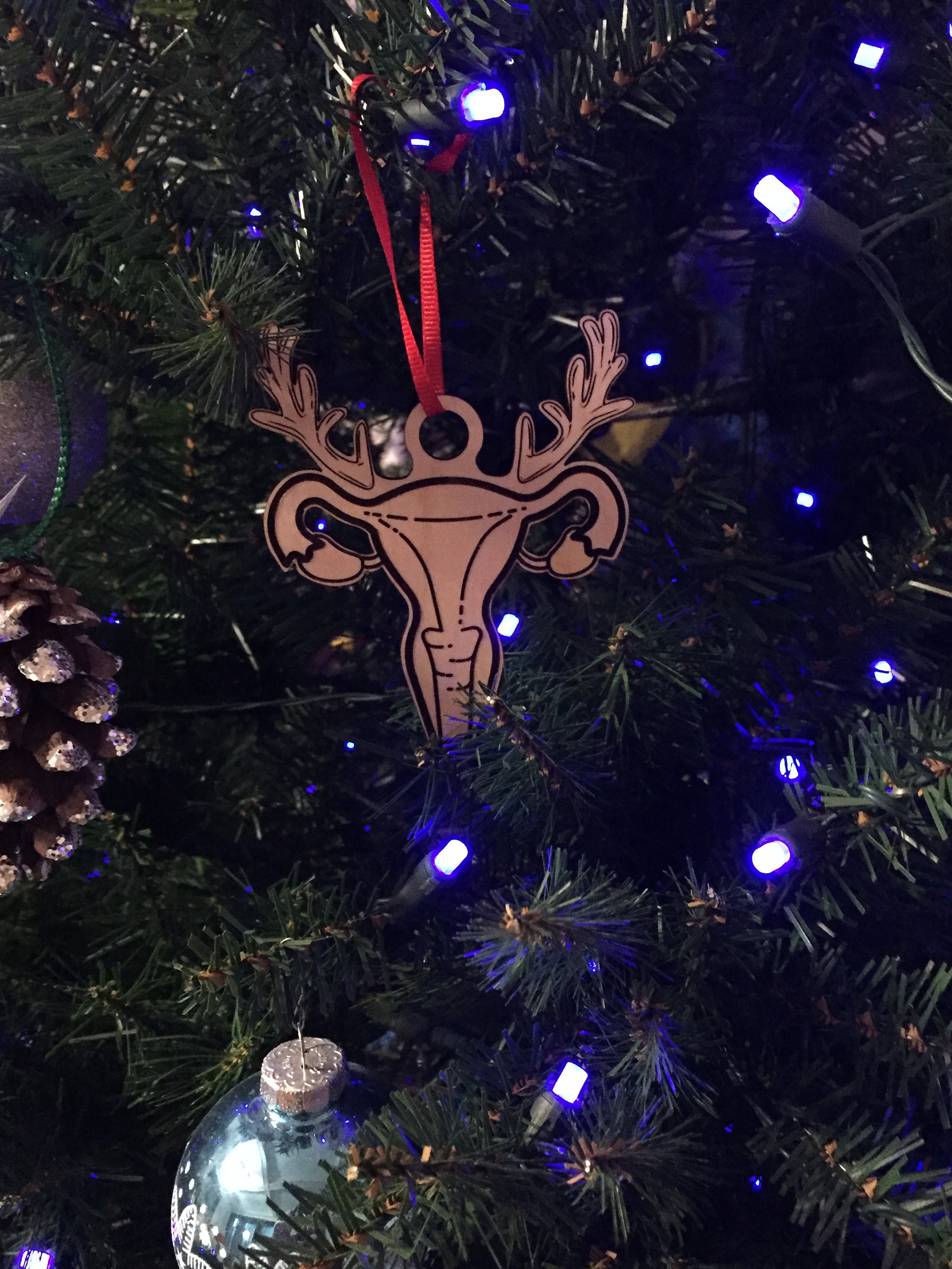 Ob/gyn Ornament Uterus Reindeer - Etsy
