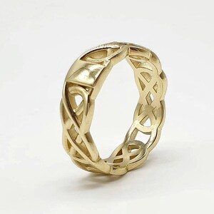 14k Solid Gold Braid Ring - Etsy