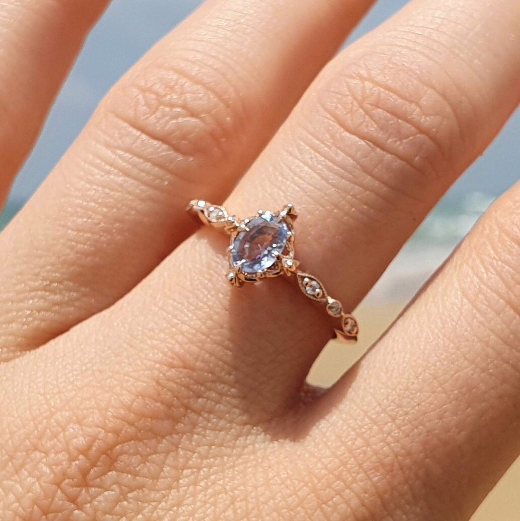Light Blue Sapphire Ring | Etsy