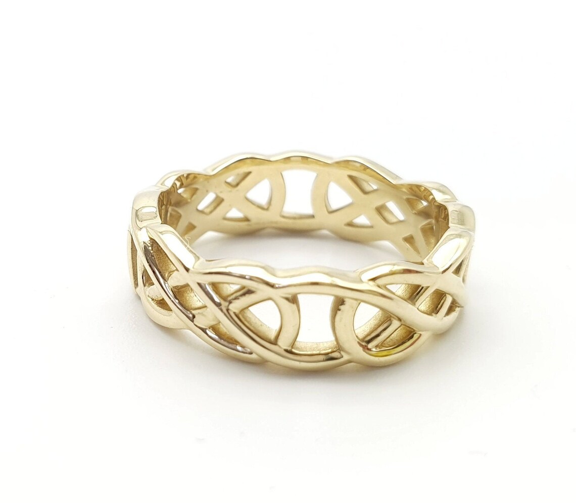 14k Solid Gold Braid Ring - Etsy