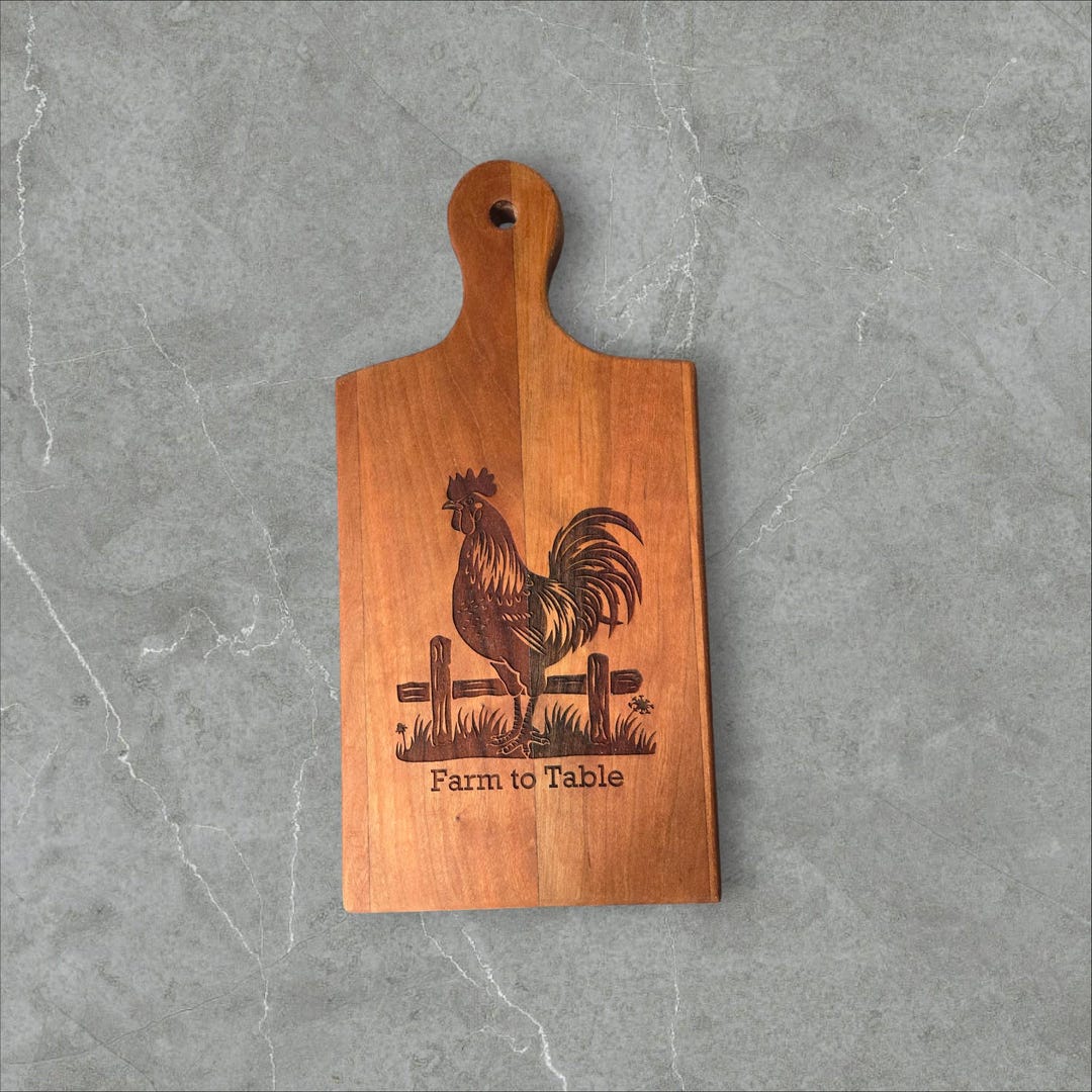 Chicken Cutting Board, Engraved Cutting Board, Wedding Anniversary Gift ...
