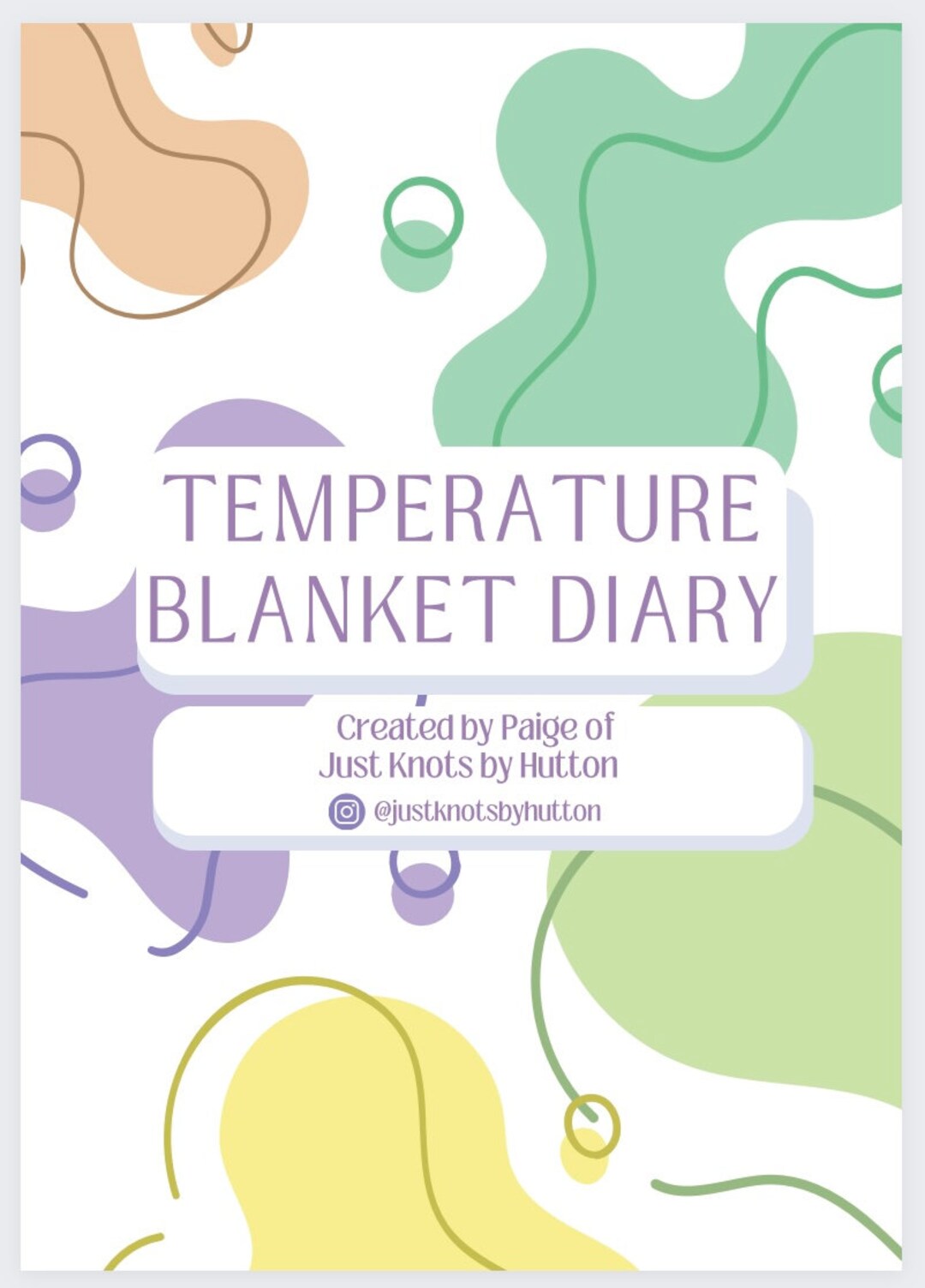 Temperature Blanket Diary - Etsy