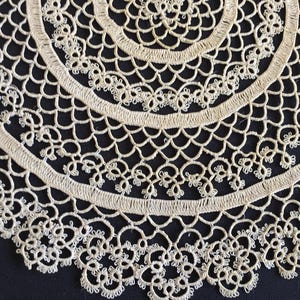 Vintage Tatted and Crocheted Lace Doily - Etsy