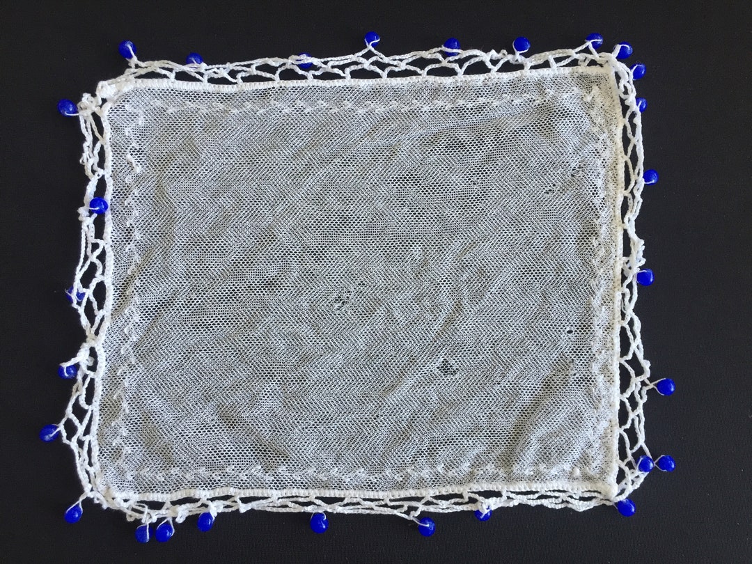 Antique Lace Beaded Doily Jug Cover - Double Layered Tulle - Etsy