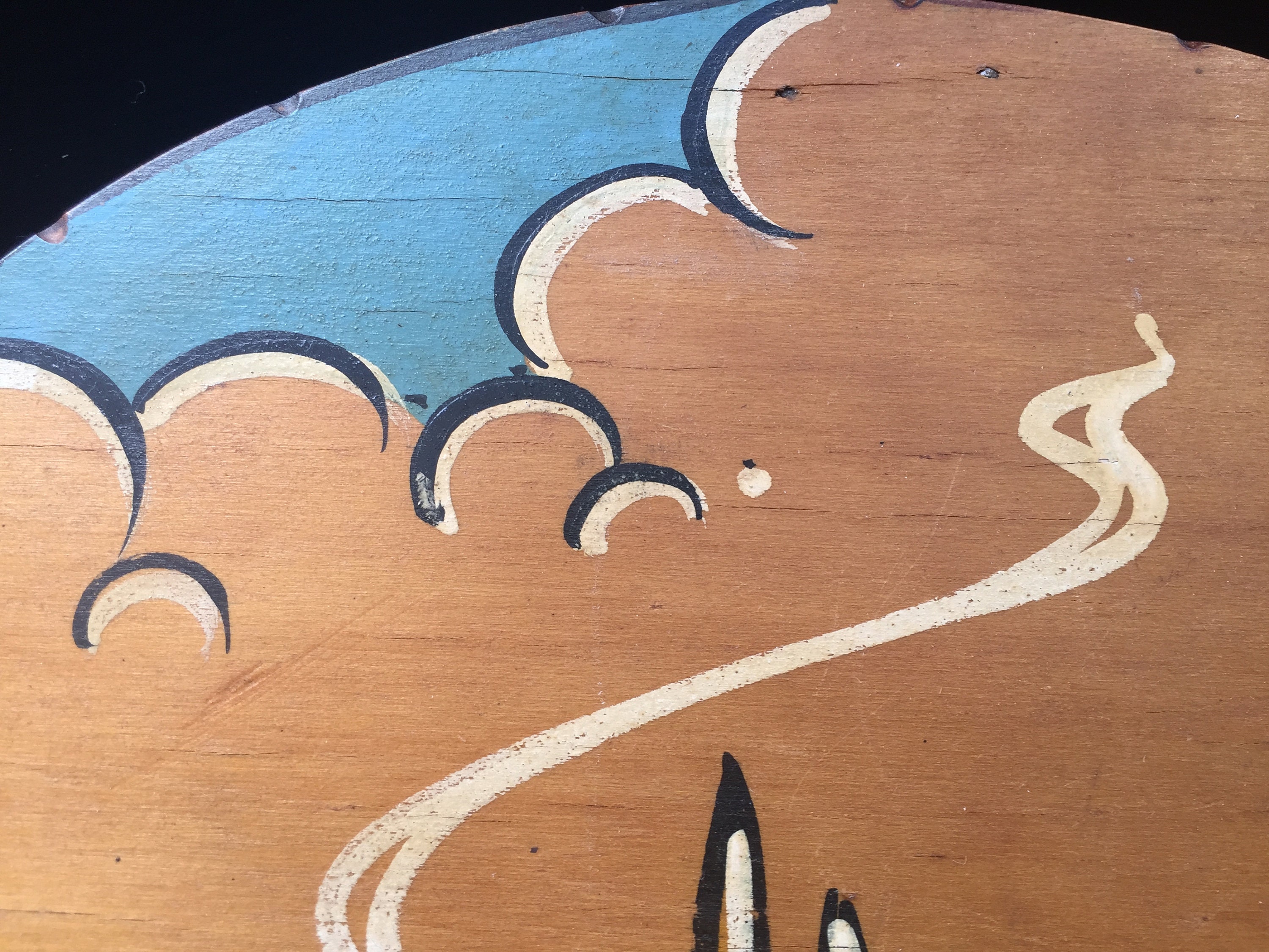 Vintage Wooden Doily Keeper Linen Press With Seaside Cottages - Etsy