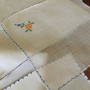 Hand Embroidered Vintage Tablecloth And/or Cloth Napkins With Art Deco ...