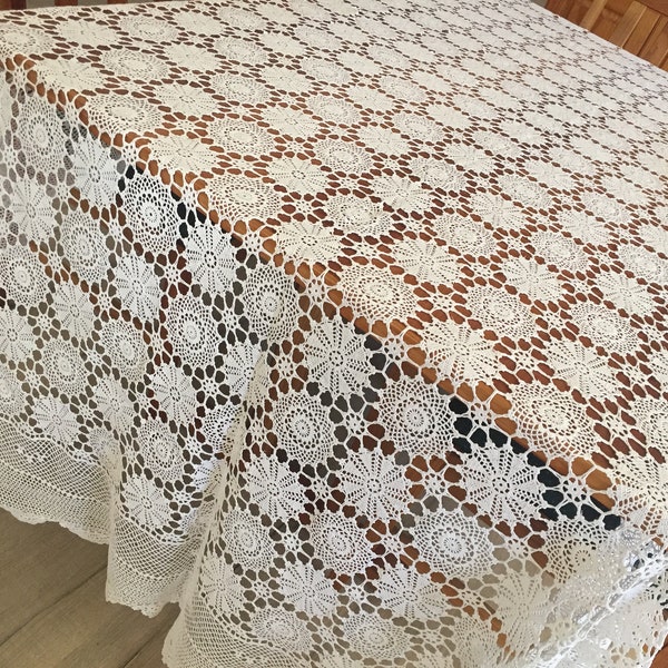 Crochet Tablecloth - Etsy