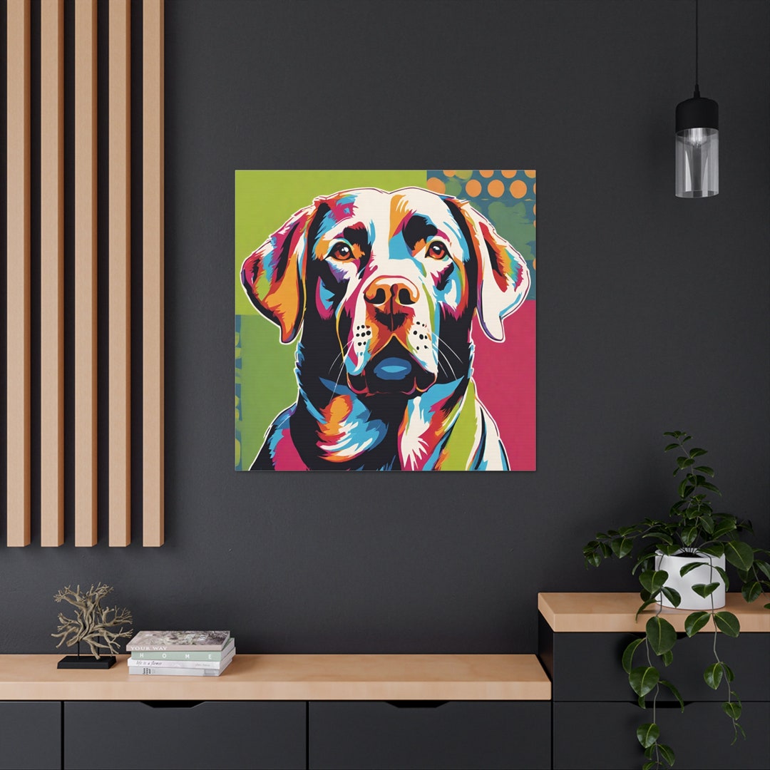English Lab Wall Art Labrador Retriever Pop Art Canvas - Etsy