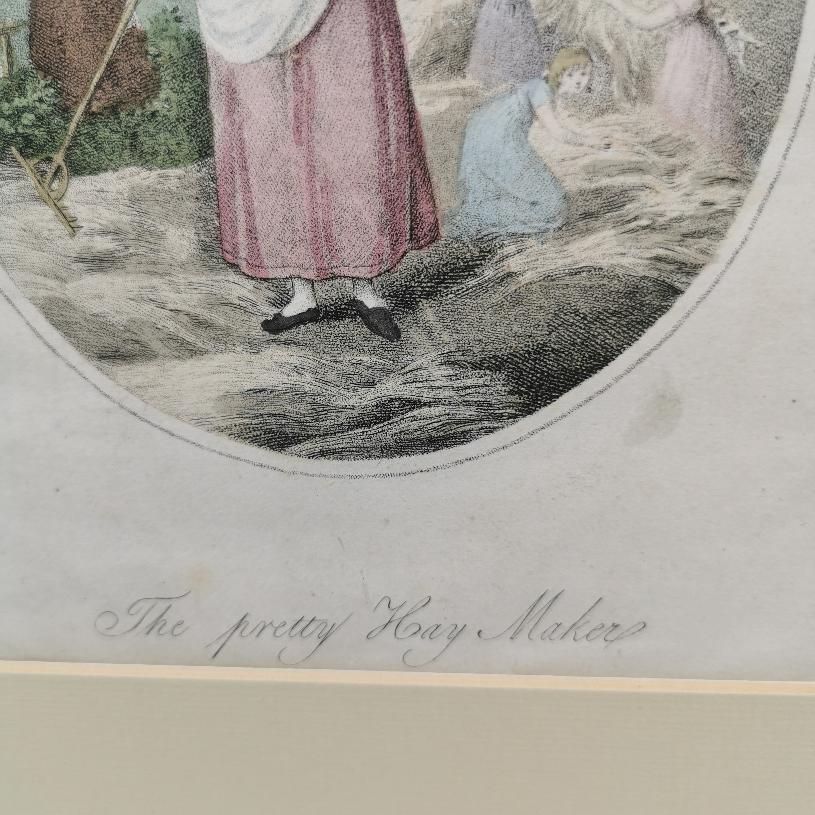 Antique Mounted Art Print of the Pretty Haymaker. Edwardian - Etsy