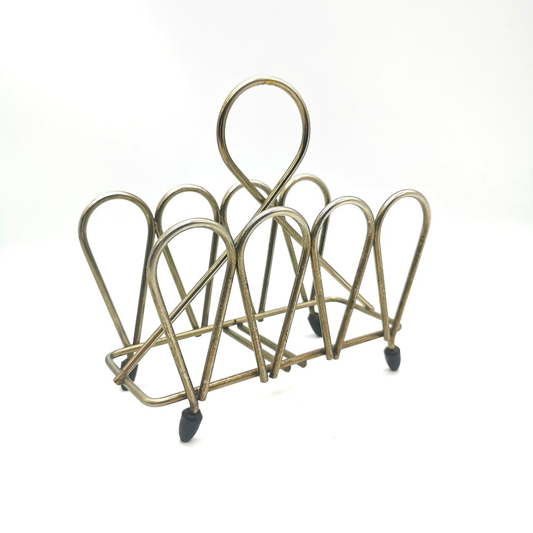 Vintage Mid Century Atomic Letter Rack Desk Accessories. Book Holder ...