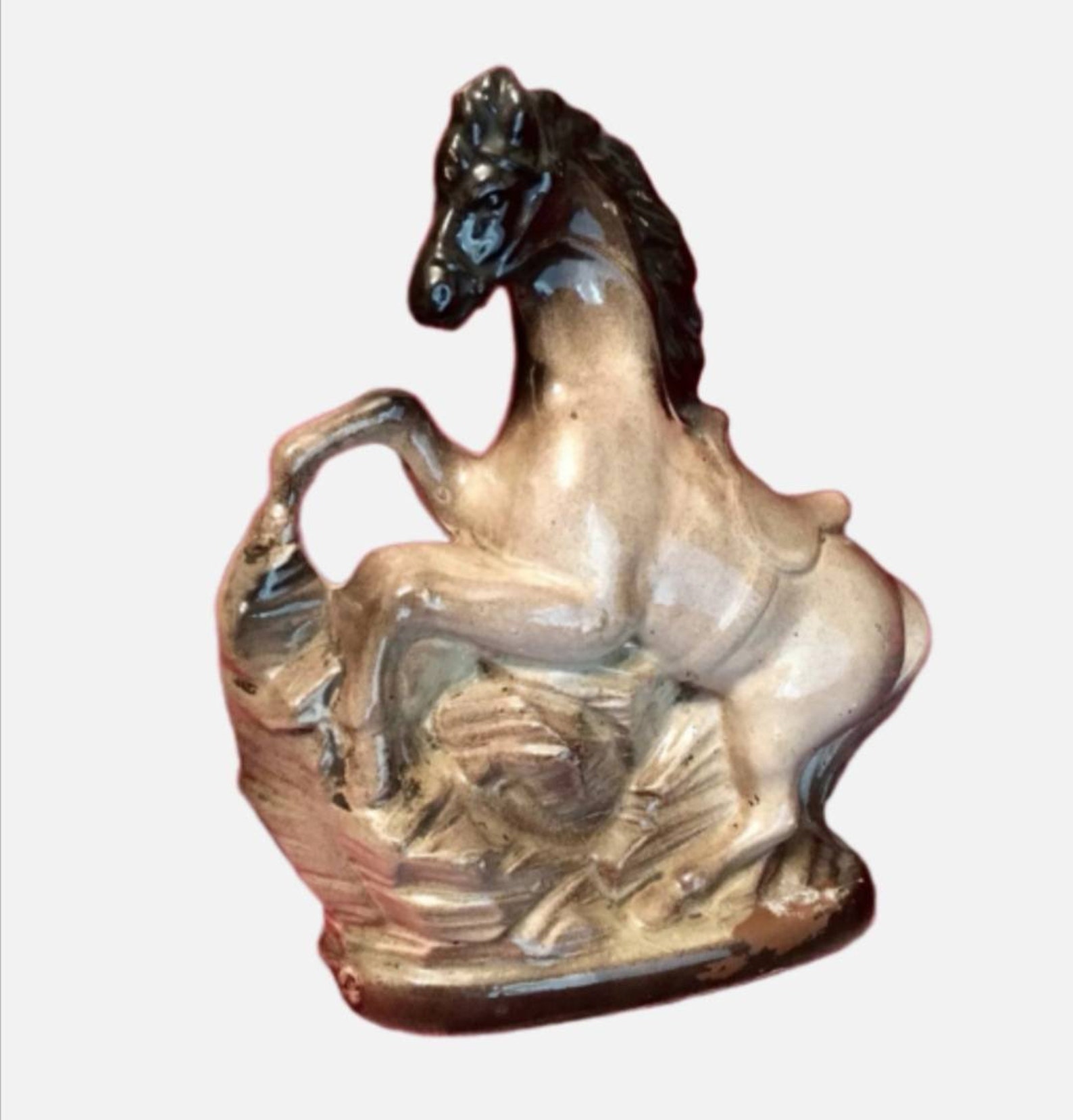 Porcelain 1950s Vintage Horse Figurine. Blue Roan/black/mouse Grey Dunn ...