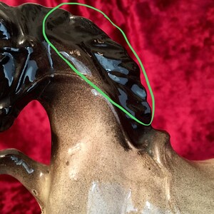 Porcelain 1950s Vintage Horse Figurine. Blue Roan/black/mouse Grey Dunn ...