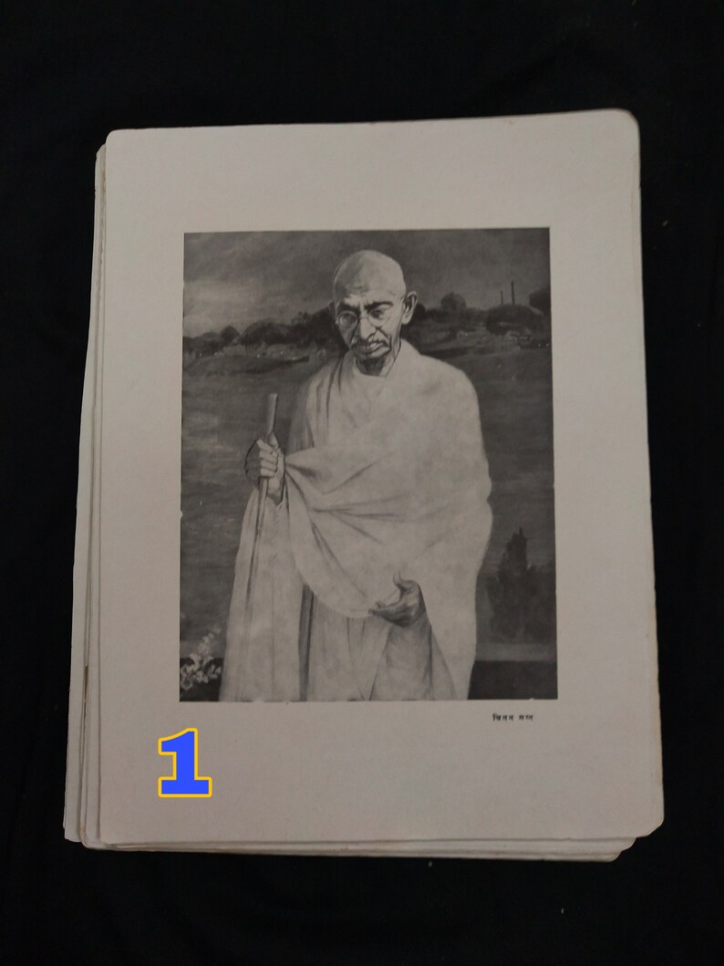 Old Scanned Black & White Photo Prints Of Famous Indian Leader | Etsy