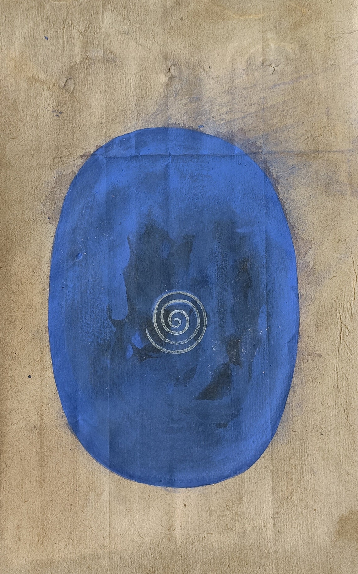 Vintage Tantra Painting of Saligram painted With Natural - Etsy