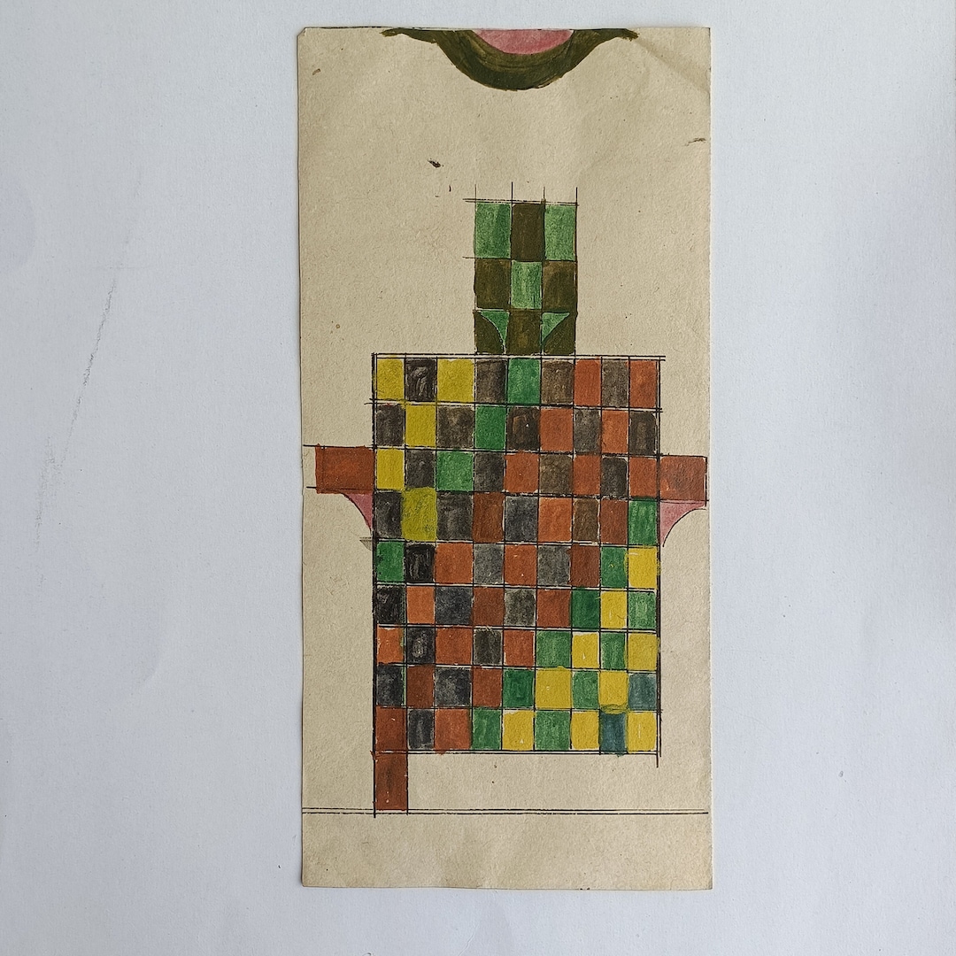 Vintage Indian Jain Lok Purusha Tantra Painting / Mythological Painting ...