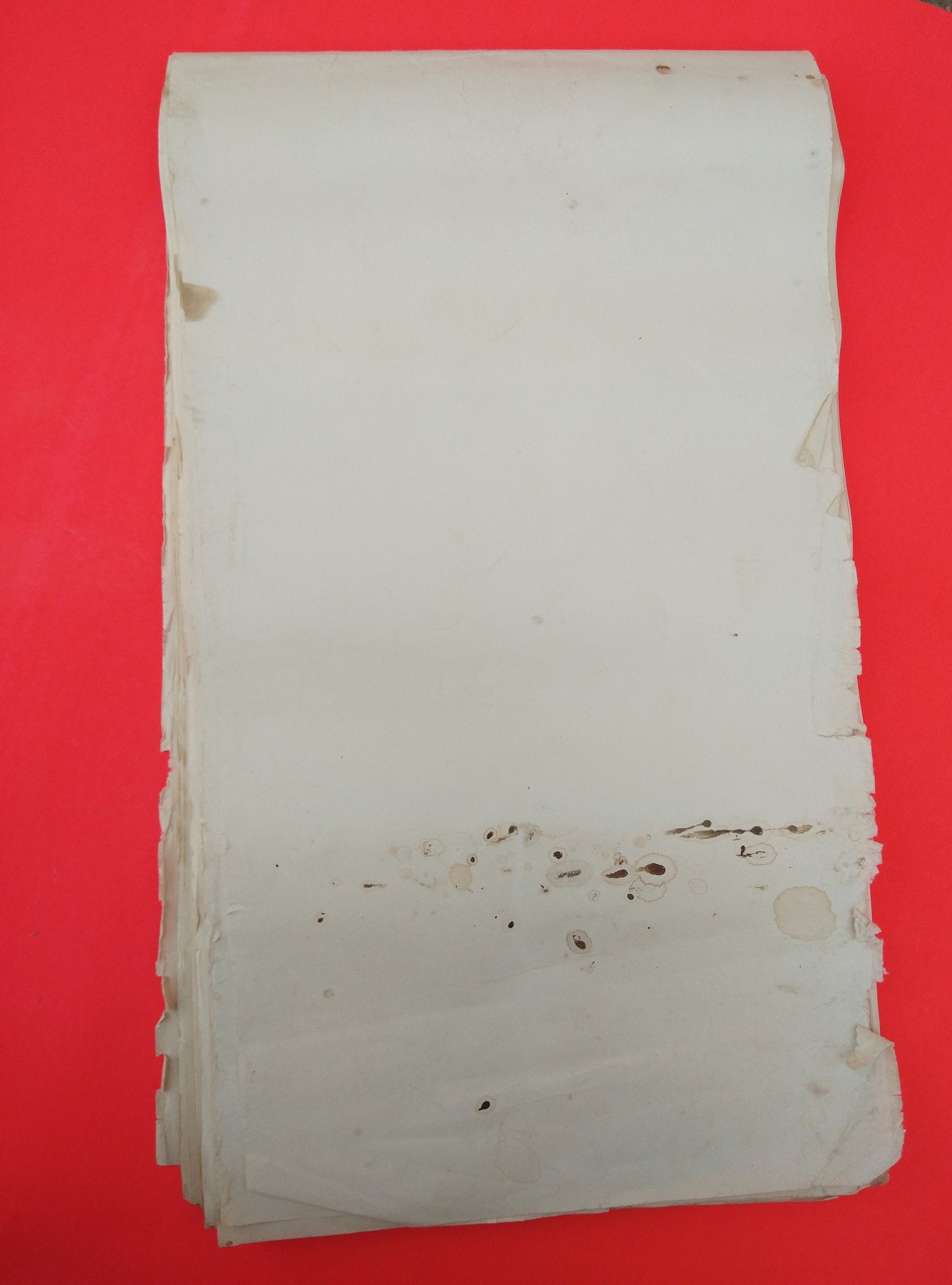 Set of 2 pages old paper OP501 From 1950s indian paper | Etsy