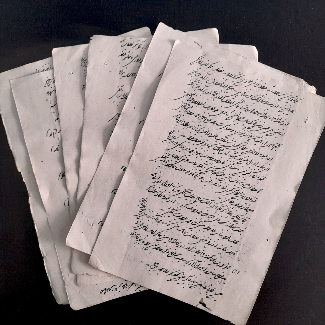 Set of 5 Antique Vintage Hand Written Urdu Document From - Etsy