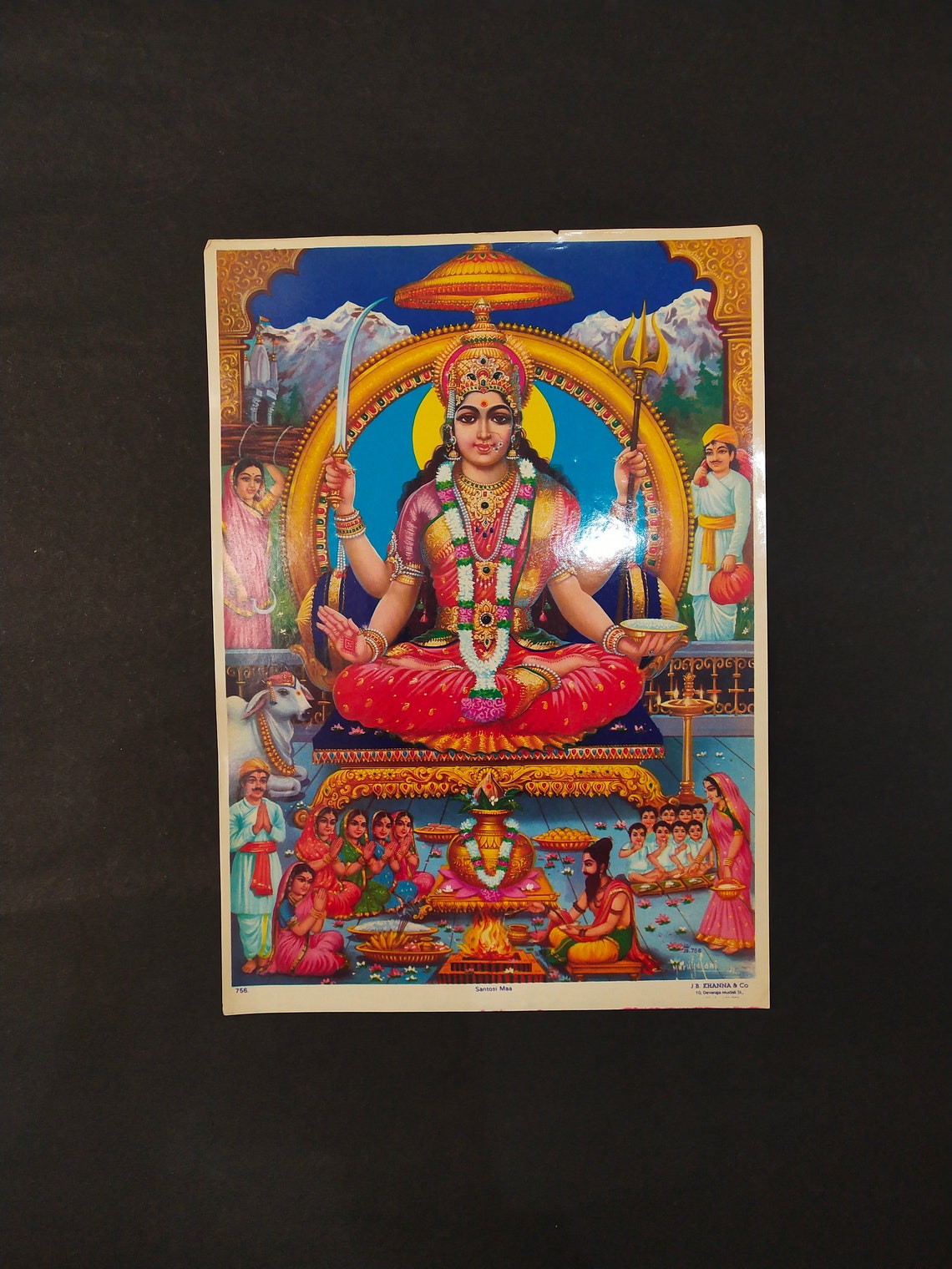 Vintage Indian Religious God Prints on Paper From 1920s - Etsy