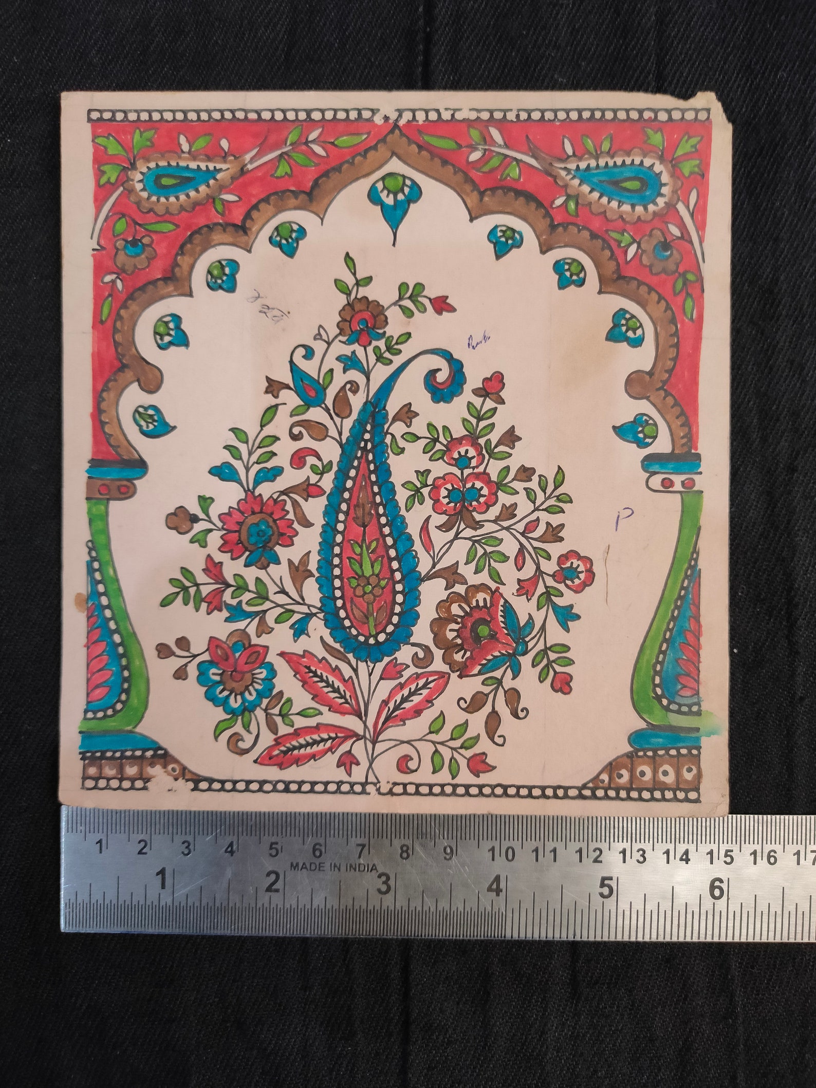 Hand Painted Textile Design Using Water Color on Paper From - Etsy