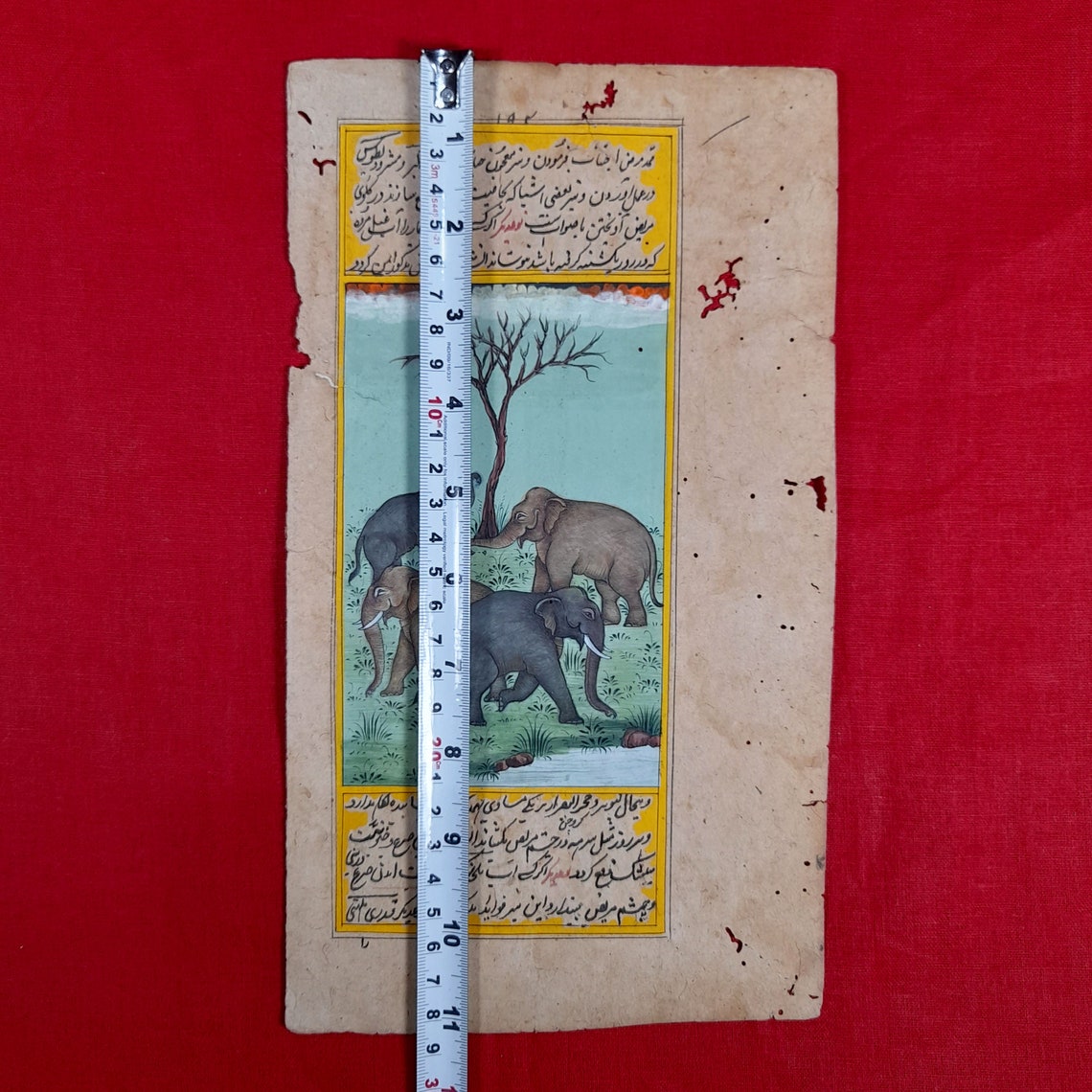 Antique Mughal Islamic Hand Written and Natural Stone Color - Etsy