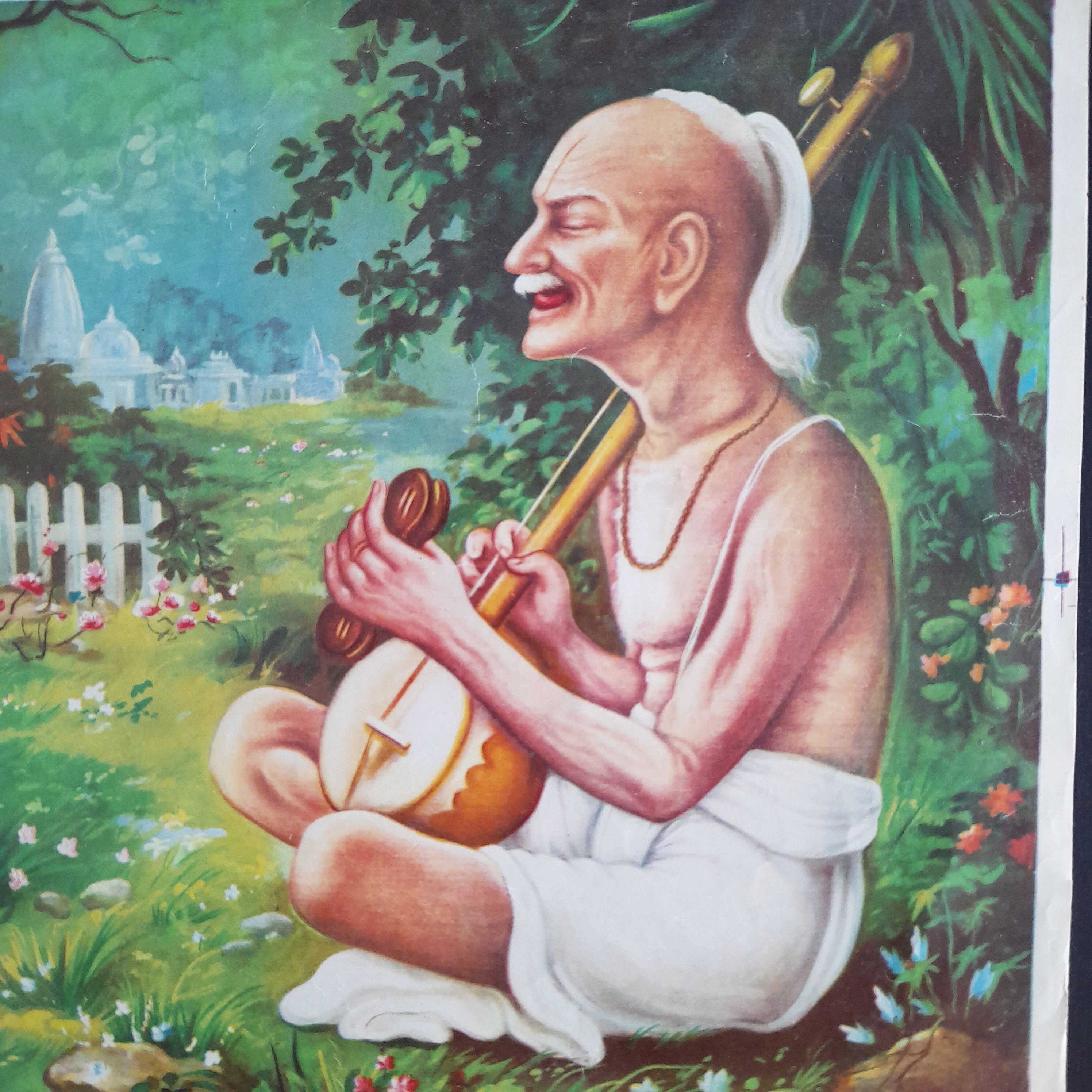 Antique Vintage Shree Krishna and Poet Surdas from 1960s rare | Etsy