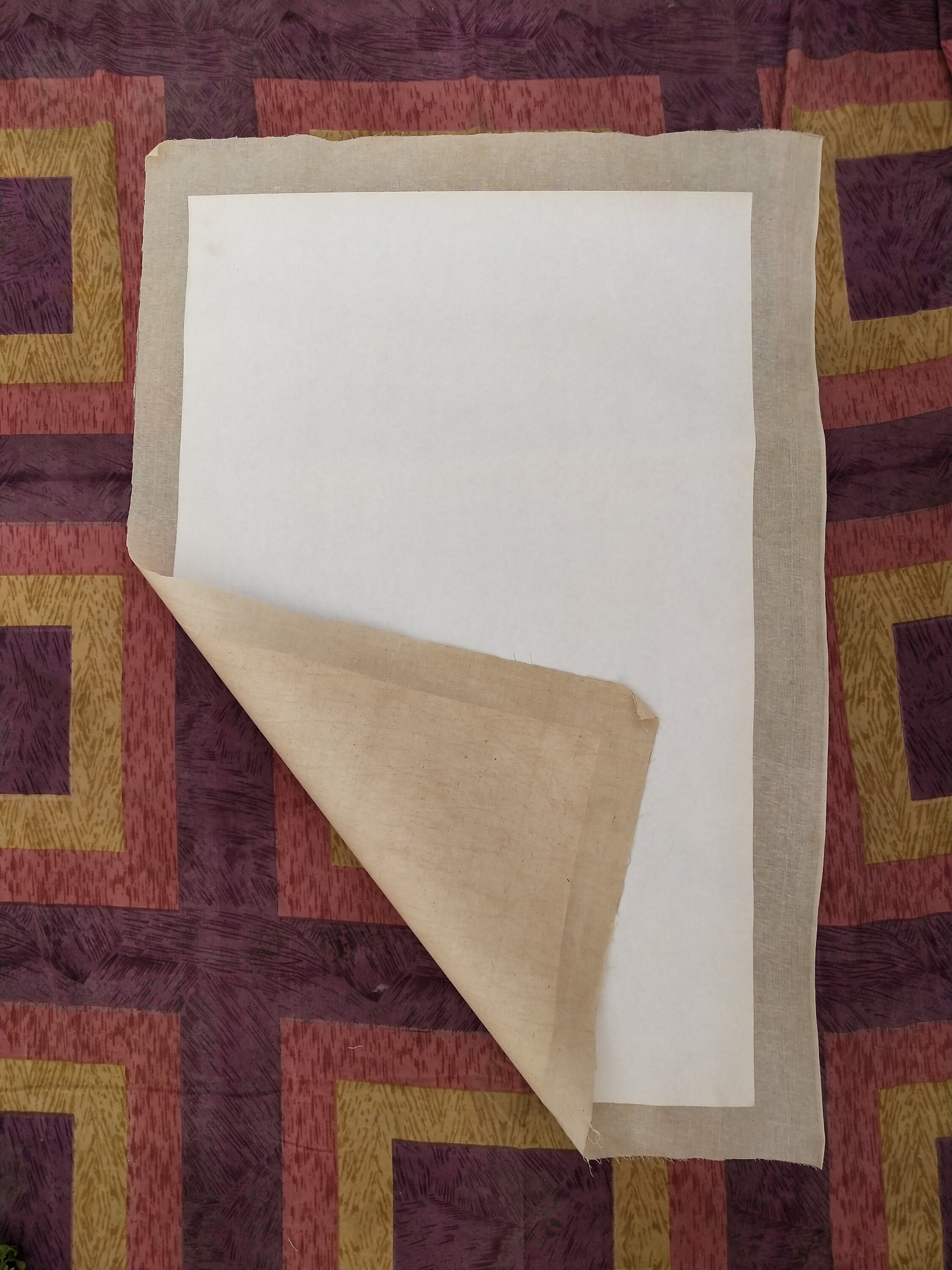 Set of 5 Old Vintage Thick Papers / Pasted On Cloth 250 GSM | Etsy