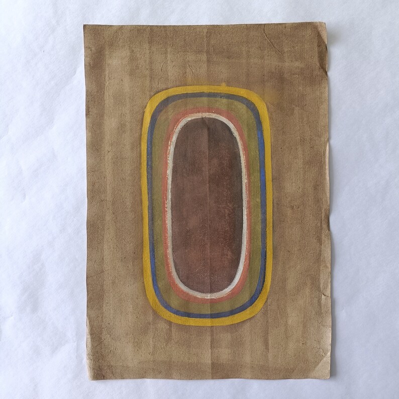 Vintage Tantra Painting of Saligram painted With Natural - Etsy