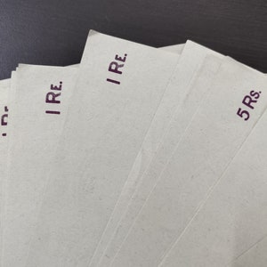 Set of 5 Hundi/ Old Promissory Note / Old Credit Instrument From 1960s ...