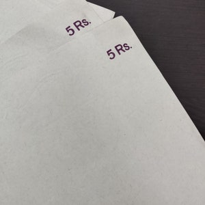 Set of 5 Hundi/ Old Promissory Note / Old Credit Instrument From 1960s ...