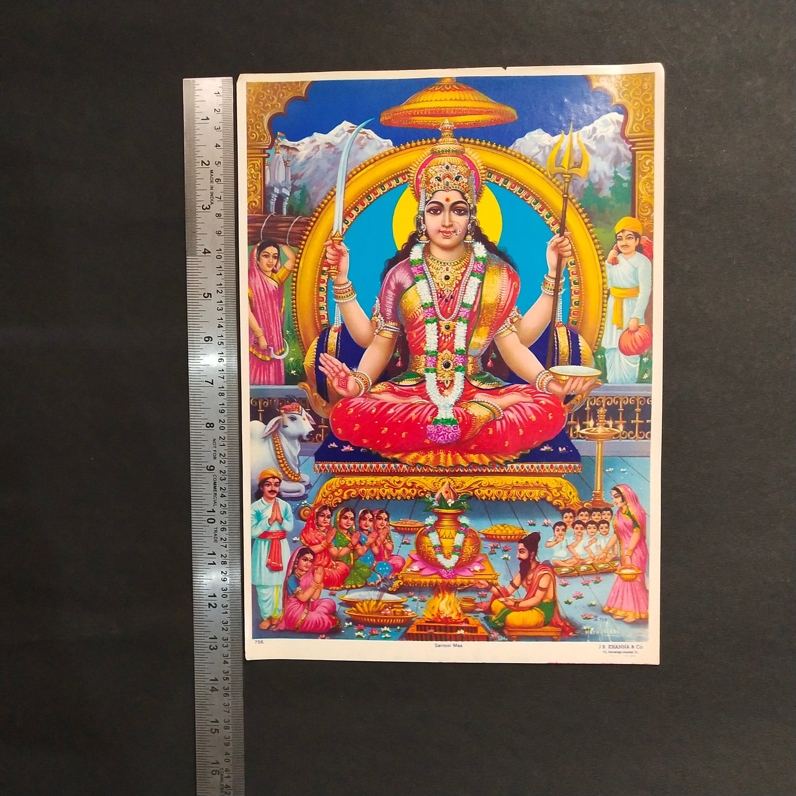 Vintage Indian Religious God Prints on Paper From 1920s - Etsy